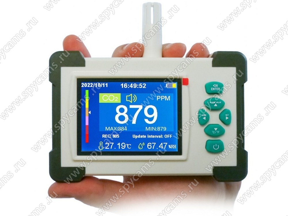 Детектор HT-HZ510 (3 в 1) - углекислого газа (CO2), температуры и ...