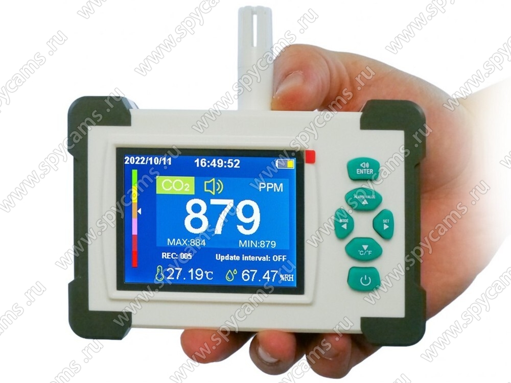 Детектор HT-HZ510 (3 в 1) - углекислого газа (CO2), температуры и ...