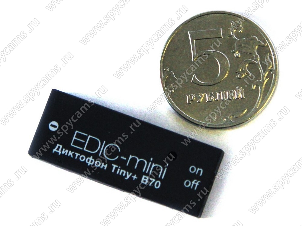 Миниатюрный голосовой диктофон Edic-mini TINY B70-75HQ купить по цене 4300 рублей в интернет ...